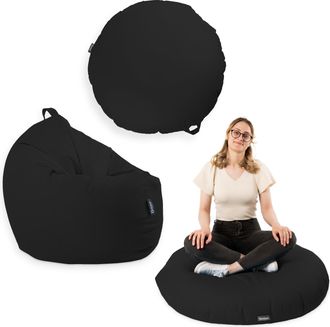 BuBiBag Premium 2-in-1 Sitzsack mit Füllung für Kinder & Erwachsene | Outdoor & Indoor | Sitzkissen Bodenkissen | Spielen & Entspannen | Wasser- und schmutzab