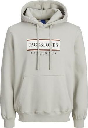 Jack & Jones JACK&JONES PLUS Jorfrederiksberg Box Sweat &agrave; Capuche, Gris min&eacute;ral., 4XL