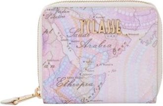 Alviero Martini 1A Classe Femme, Accessoires, Violet, Taille: ONE Size Geo Dots Art Portefeuille Zipp&eacute;