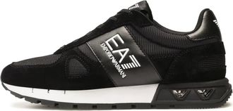 Emporio Armani Emporio Armani Ea7, Homme, Chaussures, Noir, Taille: 42 1/2 EU Baskets &agrave; Empi&egrave;cements et Imprim&eacute; Logo