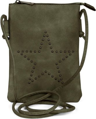 styleBREAKER Umh&auml;ngetasche Mini Umh&auml;ngetasche mit Nieten Stern