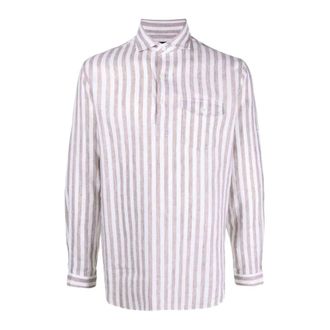 Lardini Gestreiftes Hemd - - Shirts - Herren - Wei&szlig; - M