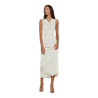 Vila Ravenna Waterfall Kleid Damen - - Dresses - Damen - Beige - L