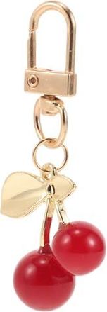 Supvox Porte-cl&eacute;s Pendentif Cerise en M&eacute;tal R&eacute;sistant, Accessoire D&eacute;coratif pour Paquet &agrave; Main, L&eacute;ger et Compact, Pr&eacute;sent Femme pour No&euml;l ou Usage Quotidien,
