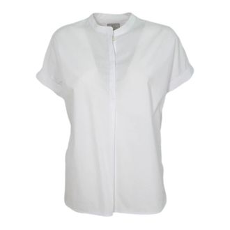 Woolrich Wei&szlig;e Popelinebluse mit Verdeckten Kn&ouml;pfen - - Blouses & Shirts - Damen - Wei&szlig; - XS