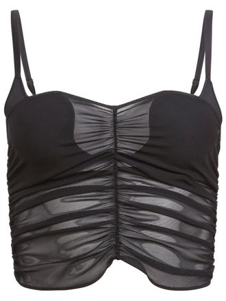 Fleur du Mal haut crop à fronces - Noir