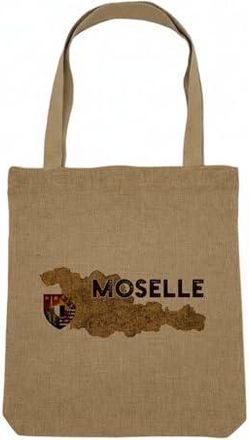 Fabulous Sac Shopping Tote Bag Aspect Lin - Moselle 57 Departement Metz Carte Ancienne Rare - Sac de Courses Toile Epaisse 360g Beige Naturel Cabas Port&eacute; Epaul