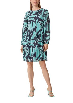 Comma Damen 60.2.61.20.200.2129440 Kleid, 58C0 blau|türkis, 36