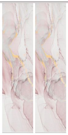 Vision S 2er-Set Fl&auml;chenvorh&auml;nge MARMOSA, halbtransparent, H&ouml;he 260 cm, Rose