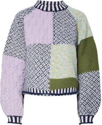 Pieces Stehkragenpullover REMIX (1-tlg)