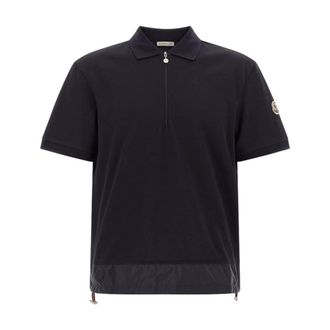 Moncler Polo Shirt - - Tops - Herren - Blau - M