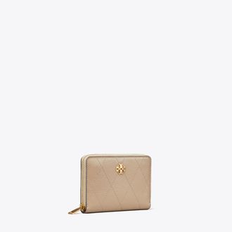Tory Burch Damen Kleine gesteppte Charlie Geldb&ouml;rse mit umlaufendem Rei&szlig;verschluss