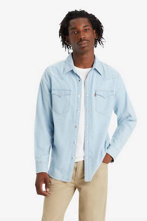 Levi's Chemise Western Coupe Standard Classique - Homme - Bleu / Evergreen Lt Chambray - L
