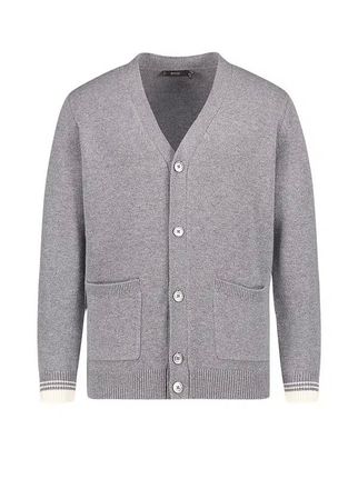Boggi Milano Herren Pullover grau unifarben