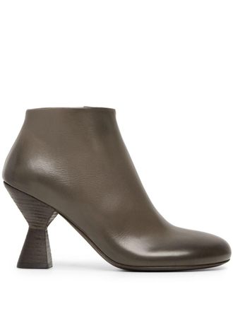 Marsèll bottines en cuir Faccetta à talon biseauté - Marron