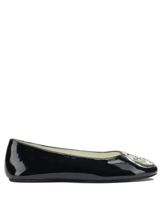 Tory Burch Glossy Bovine Leather Ballerinas - Gr. 5_5 - in Schwarz