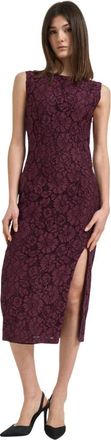 Pinko Pinko, Femme, Robes, Rouge, Taille: 44 FR Robe Midi en Dentelle