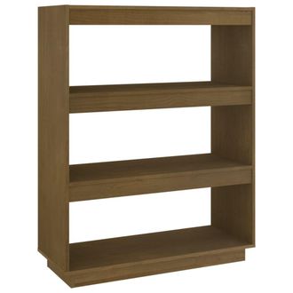 Generic Massivholz Kiefer B&uuml;cherregal, Regal, Standregal, Aktenregal, B&uuml;roregal, Raumtrenner Aufbewahrung f&uuml;r Wohnzimmer(Nat&uuml;rlich 40x35x71cm) (Honigbraun 17)