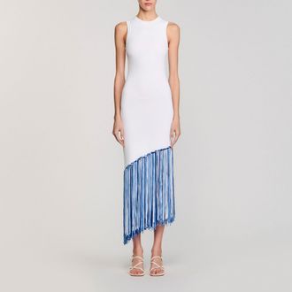 Sandro Robe longue frang&eacute;e