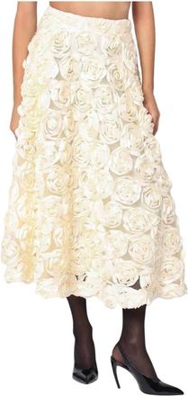 Rotate Rotate Birger Christensen, Femme, Jupes, Blanc, Taille: 36 FR Jupe A-Line en Polyester