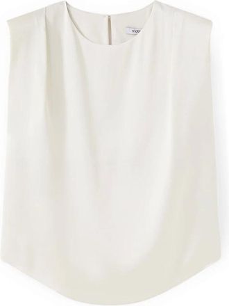 Motivi Femme, Tops, Blanc, Taille: 44 FR Chemisier satin&eacute; &agrave; bretelles