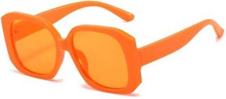 Generic Lunettes de soleil tendance pour femme - Couleur violette - Couleur gelée - UV400, Orange orange., Taille unique