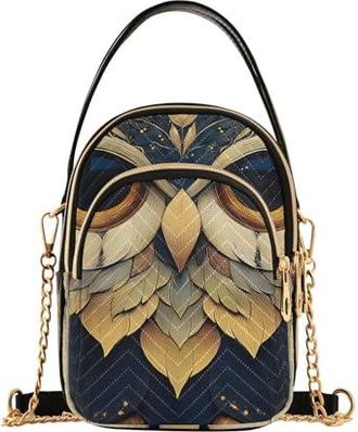 Mnsruu Sac à bandoulière pour femme avec motif visage de hibou amusant et bandoulière réglable