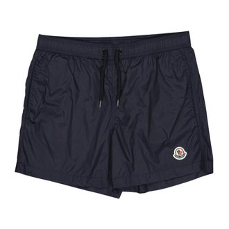 Moncler Homme, Maillots de bain, Bleu, Taille: S Short de Bain Bleu Marine Printemps-&Eacute;t&eacute; 2025