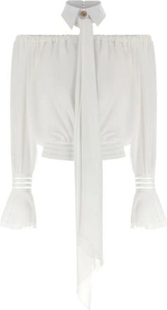 Elisabetta Franchi Femme, Blouses et Chemises, Blanc, Taille: 38 FR Elisabetta Franchi Chemises