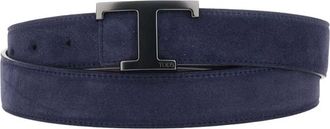 Tod's Homme, Accessoires, Bleu, Taille: 95 CM T Timeless Reversible Belt