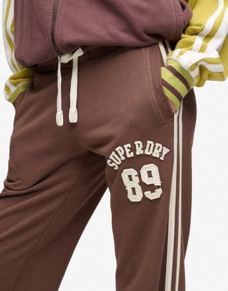Superdry jogger de hockey Athletic essentials marron ch&acirc;taigne