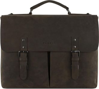 Bugatti Luca große Aktentasche 15 Zoll, Businesstasche aus Leder, Arbeitstasche in braun