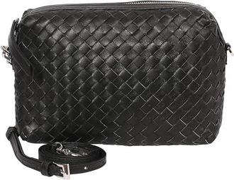 Abro Cuir sac &agrave; &eacute;paule bandouli&egrave;re Leather Piuma Crossbody Bag Kaia Black/Nickel noir