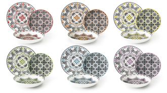 Excelsa Roma Tafelservice, 18-teilig, Porzellan, Mehrfarbig, STK