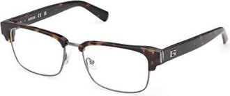 Guess Gu50330 Gafas, 052 Dark Havana, 55/17/145 Hombre
