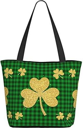 AOOEDM Happy St- PatrickS Day Ladies Shopping Bag 13x11x7in.Le cadeau parfait pour la Saint-Valentin.Cest de la Saint-Valentin pour maman, fille, &eacute;pouse, etc