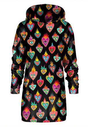 Mr. Gugu & Miss Go Mexican Hearts Oversize Hoodie-Kleid