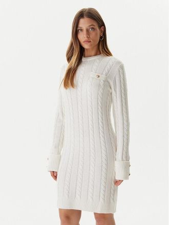 Guess Strickkleid W5BK46 Z1192 &Eacute;cru Regular Fit