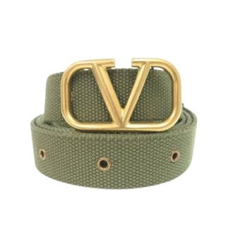 Valentino Ceinture en toile Pre-owned - Homme - Pre-owned - Vert - Taille: ONE Size