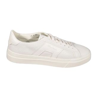 Santoni Homme, Chaussures, Blanc, Taille: 43 1/2 EU Baskets