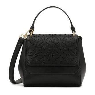 Kazar Handtasche mit Lochmusterdekoration auf der Klappe - - Bags - Damen - Schwarzk - ONE SIZE