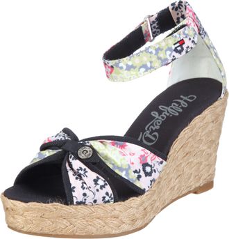 Tommy Jeans Hilfiger Denim Kenmare 5 B EN56813691, Damen Fashion-Sandalen, Orange (Patchwork Flower 364), EU 37