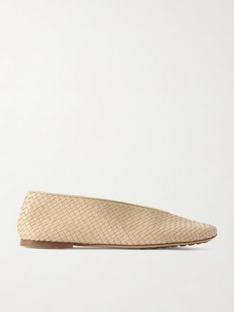 Bottega Veneta Ballerinas Aus Intrecciato-leder - Neutral