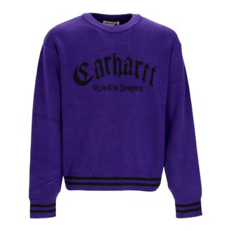 Carhartt Work in Progress Schwarzer Rundhalspullover Onyx - - Knitwear - Herren - Lila - S
