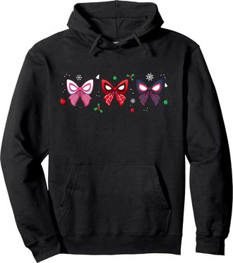 MARVEL Spider-Man Trio Christmas Coquette Cute Holiday Bows Pullover Hoodie