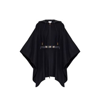 Moncler Hooded Belted Poncho