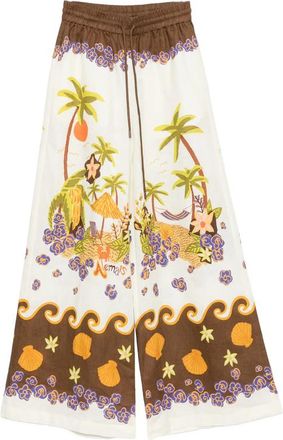 Alemais Island Cove Graphic-print Palazzo Pants