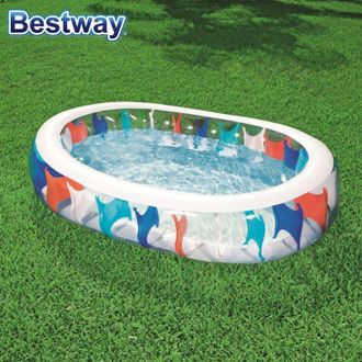 Bestway Pool Elliptic Schwimmbecken Swimmingpool Gartenpool Planschbecken 229x152x51cm
