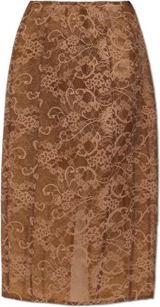 Acne Studios Femme, Jupes, Brun, Taille: 42 FR Jupe en dentelle avec fente