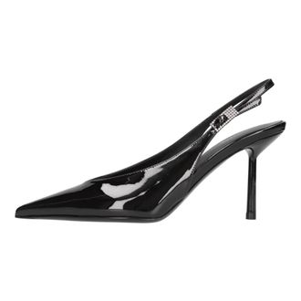 Le Silla Femme, Chaussures, Noir, Taille: 38 1/2 EU Clivage Slingback D&eacute;collet&eacute;